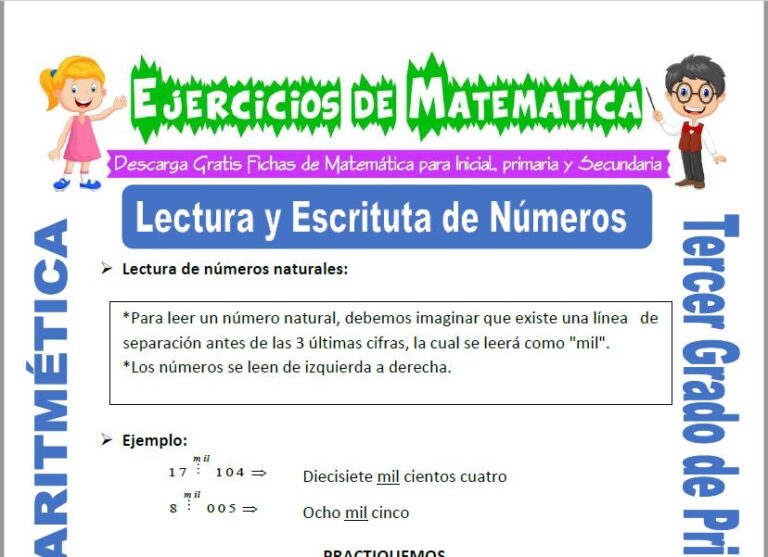 Ejercicios de Lectura y Escritura de Números para Tercero de Primaria